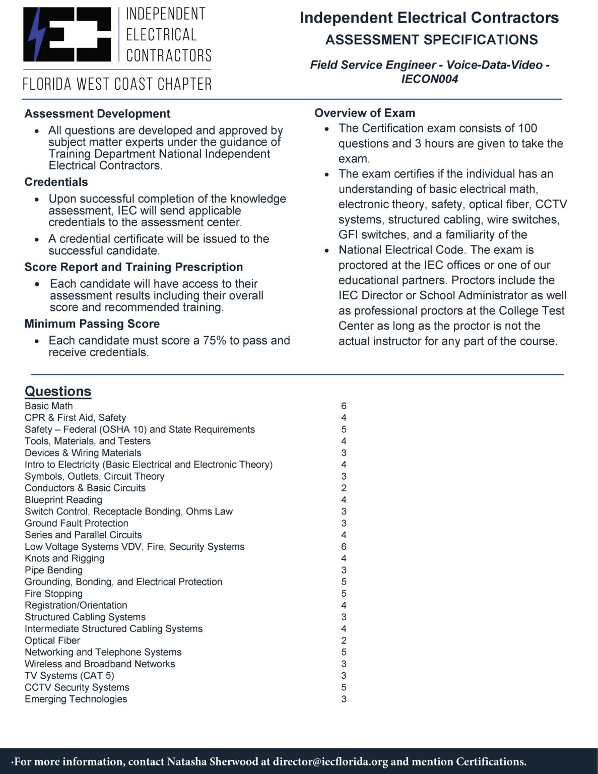 Independent Electrical Contractor Training | IEC Florida West Coast